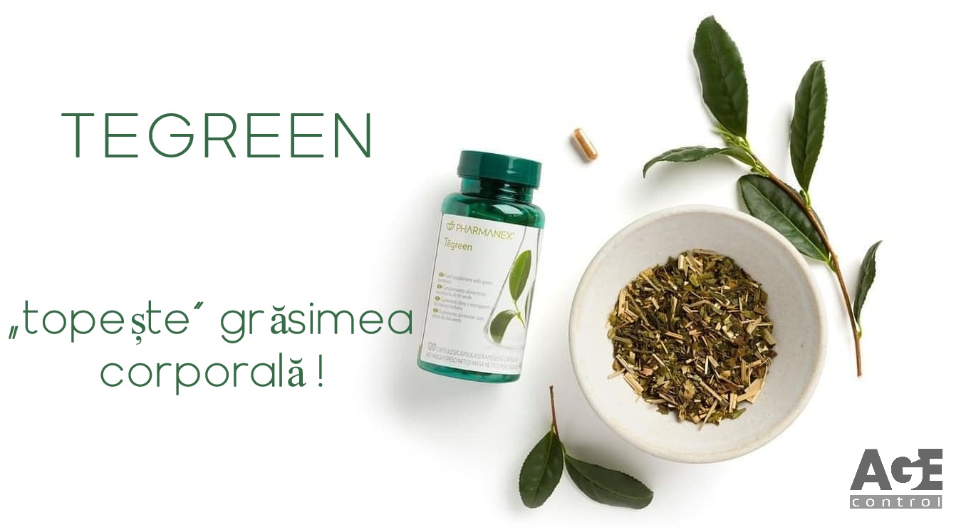 Tegreen – Supliment alimentar cu extract de ceai verde – 30 capsule